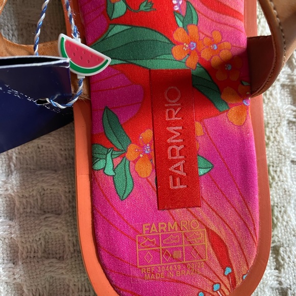 FARM Rio | Shoes | Farm Rio Pink Floral Pietra Beaded Sandals | Poshmark